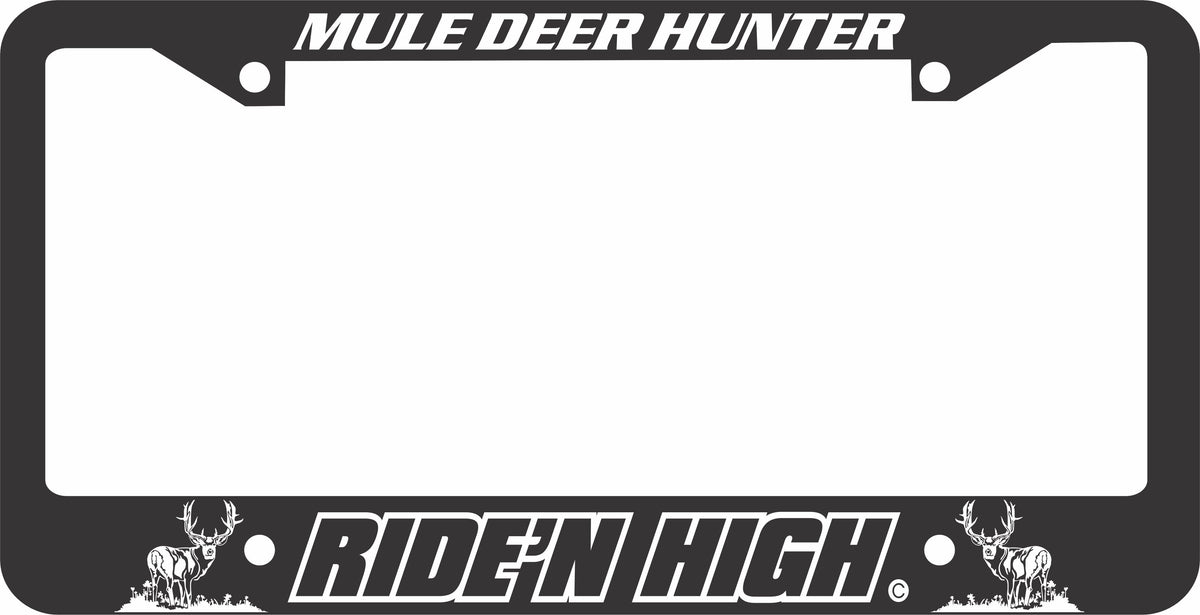 MULE DEER LICENSE PLATE FRAME - RIDING HIGH – Upstream Images